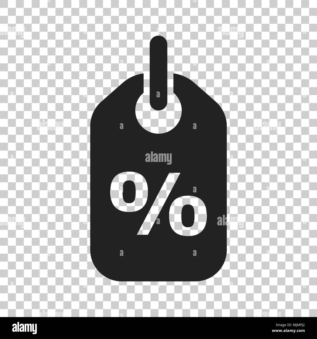 Discount percent tag icon in flat style. Price sale illustration on ...