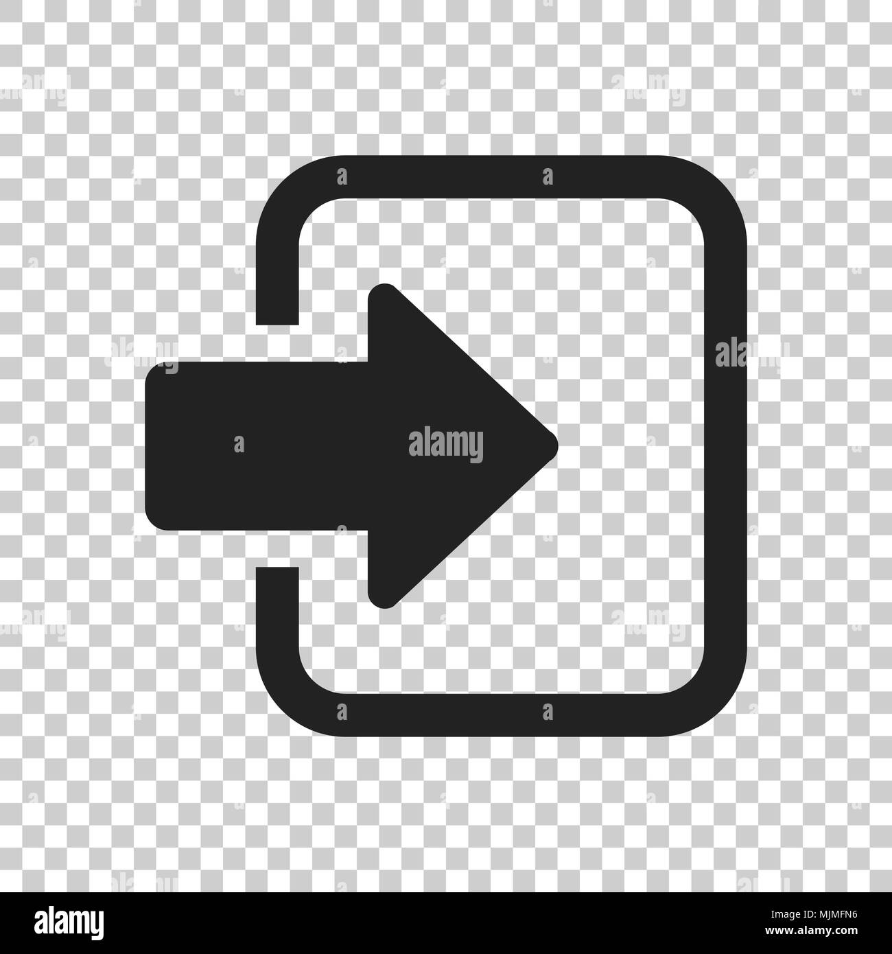 Entrance door in flat style. Exit doors illustration on isolated ...