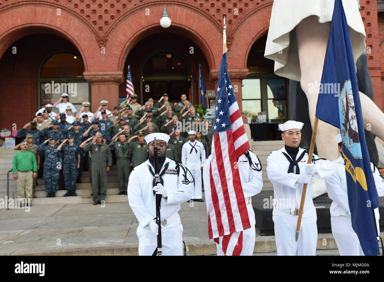 171207-N-SX614-025 KEY WEST, Florida (Dec. 7, 2017) Service members and ...