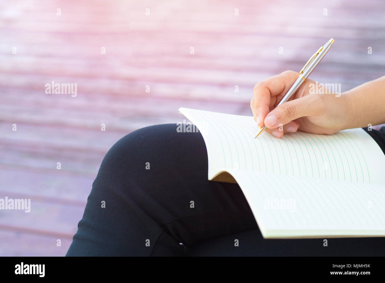Writing dairy on notebook, concept as memory of life and education ...