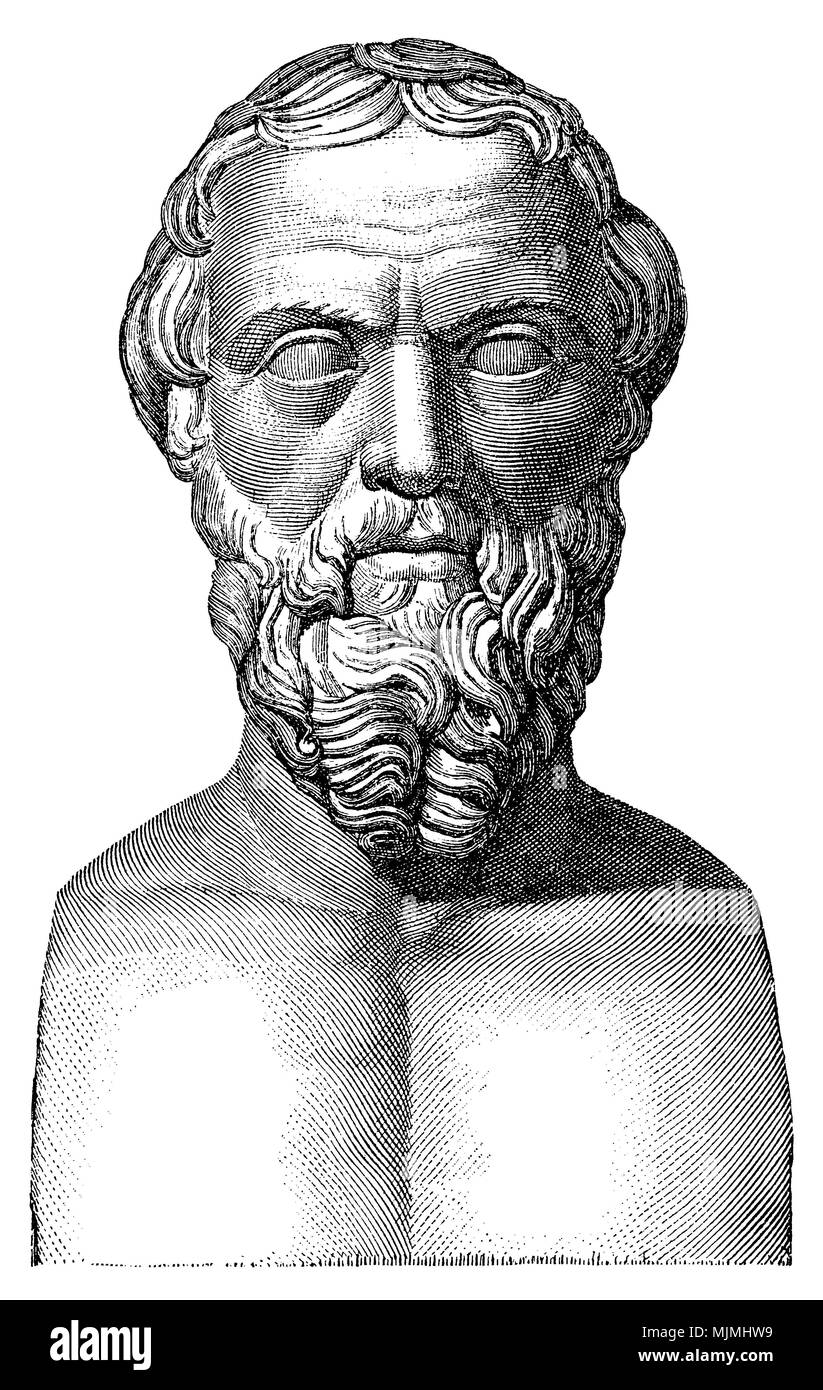 Herodotus greek (bust or statue) Cut Out Stock Images & Pictures - Alamy