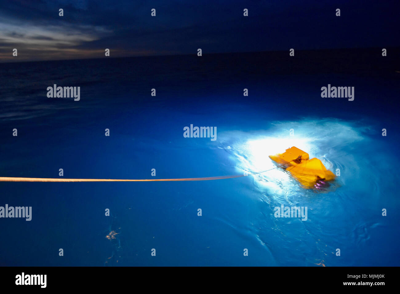 The R/V Atlantis, a U.S. Navy owned research vessel, deploys the cable ...