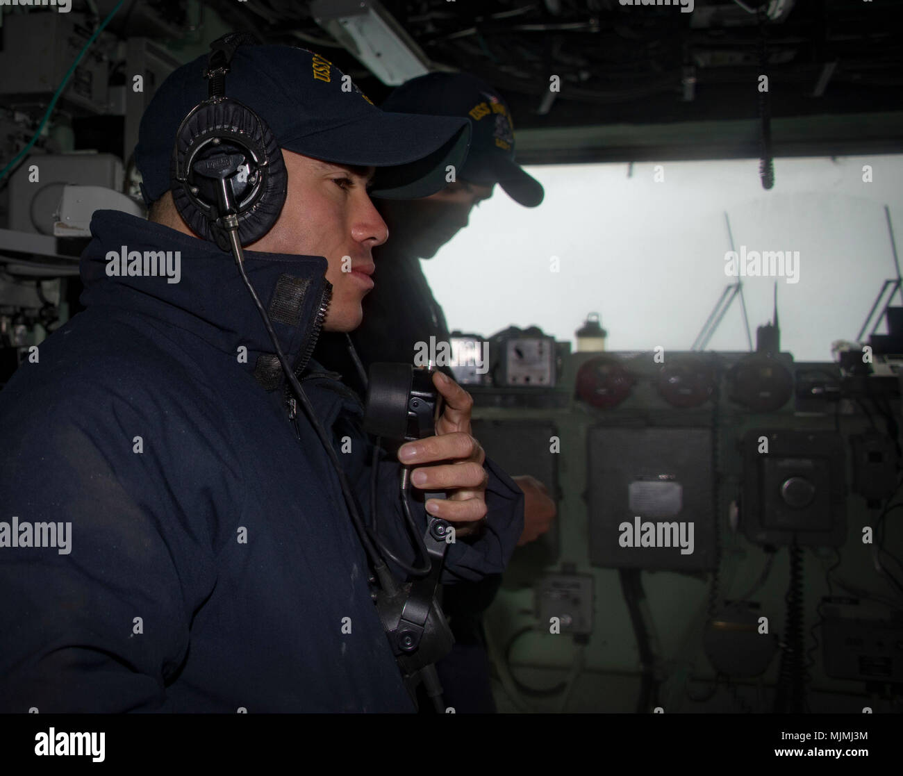 171209-N-NJ910-0070ATLANTIC OCEAN (Dec. 9, 2017) Seaman Benjamin Adams ...