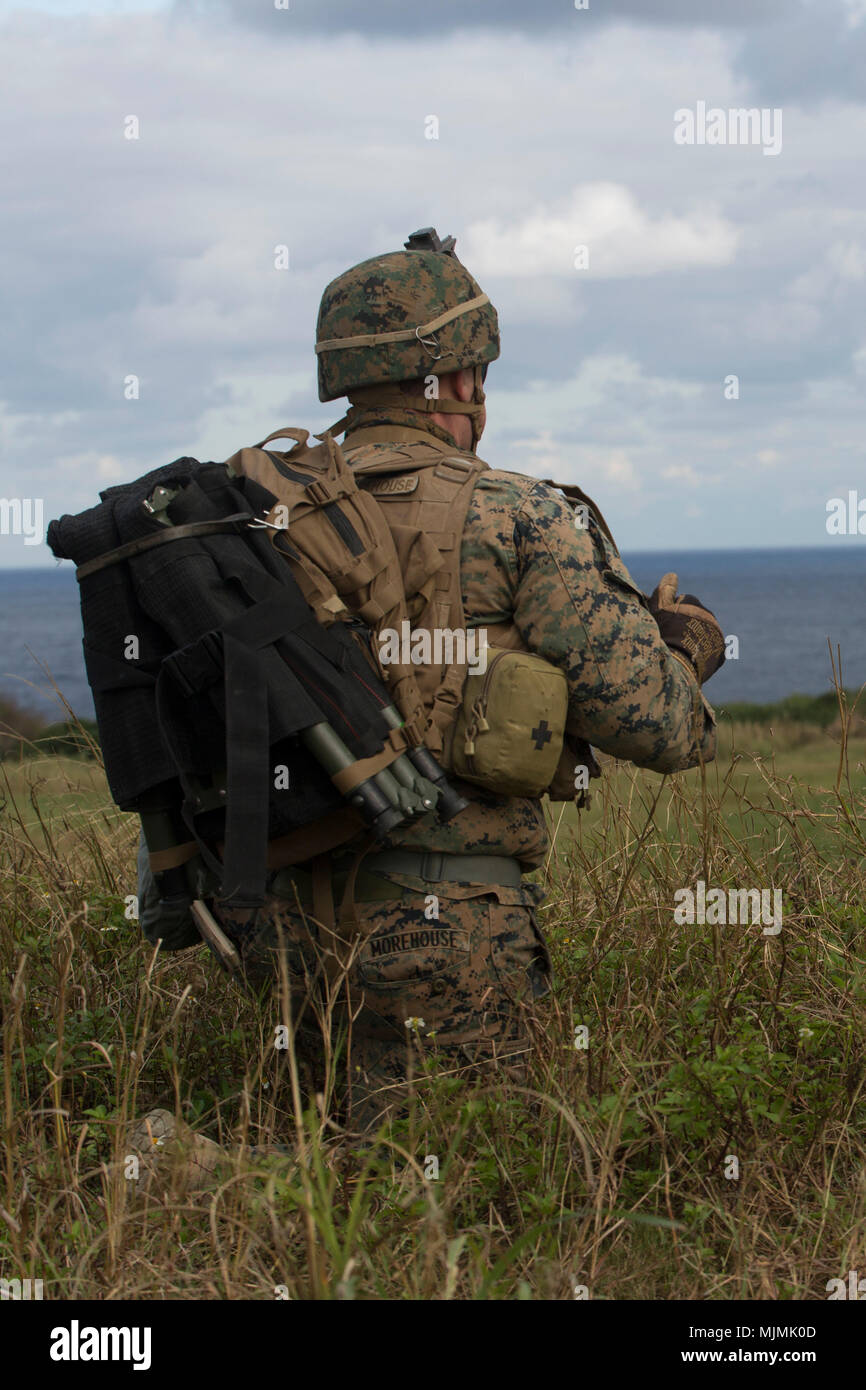 Lance Cpl. Dustin Morehouse, a rifleman with Alpha Company, Battalion ...