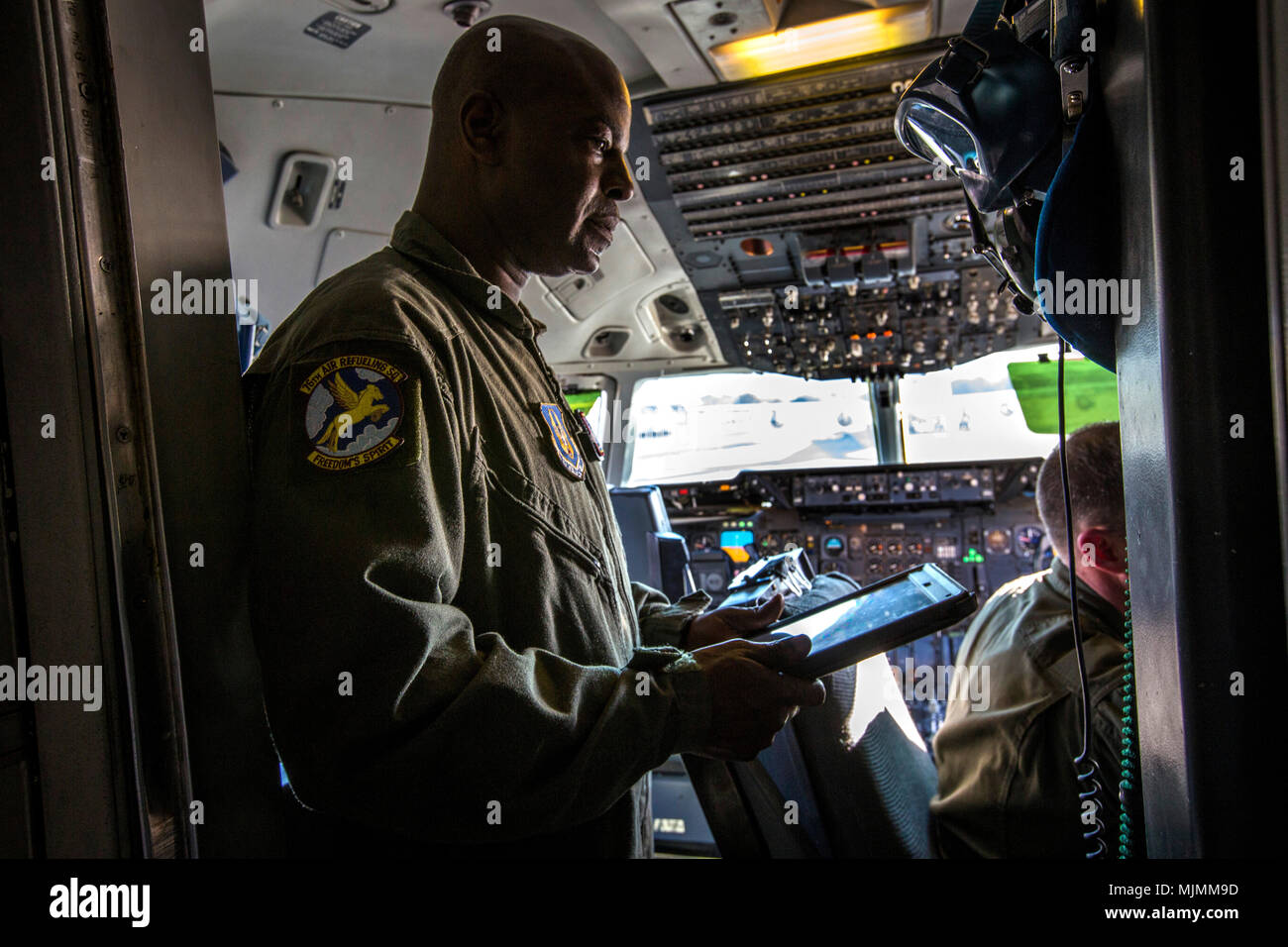 U.S. Air Force Tech. Sgt. Kevin A. Howard, left, KC-10 Extender Boom ...