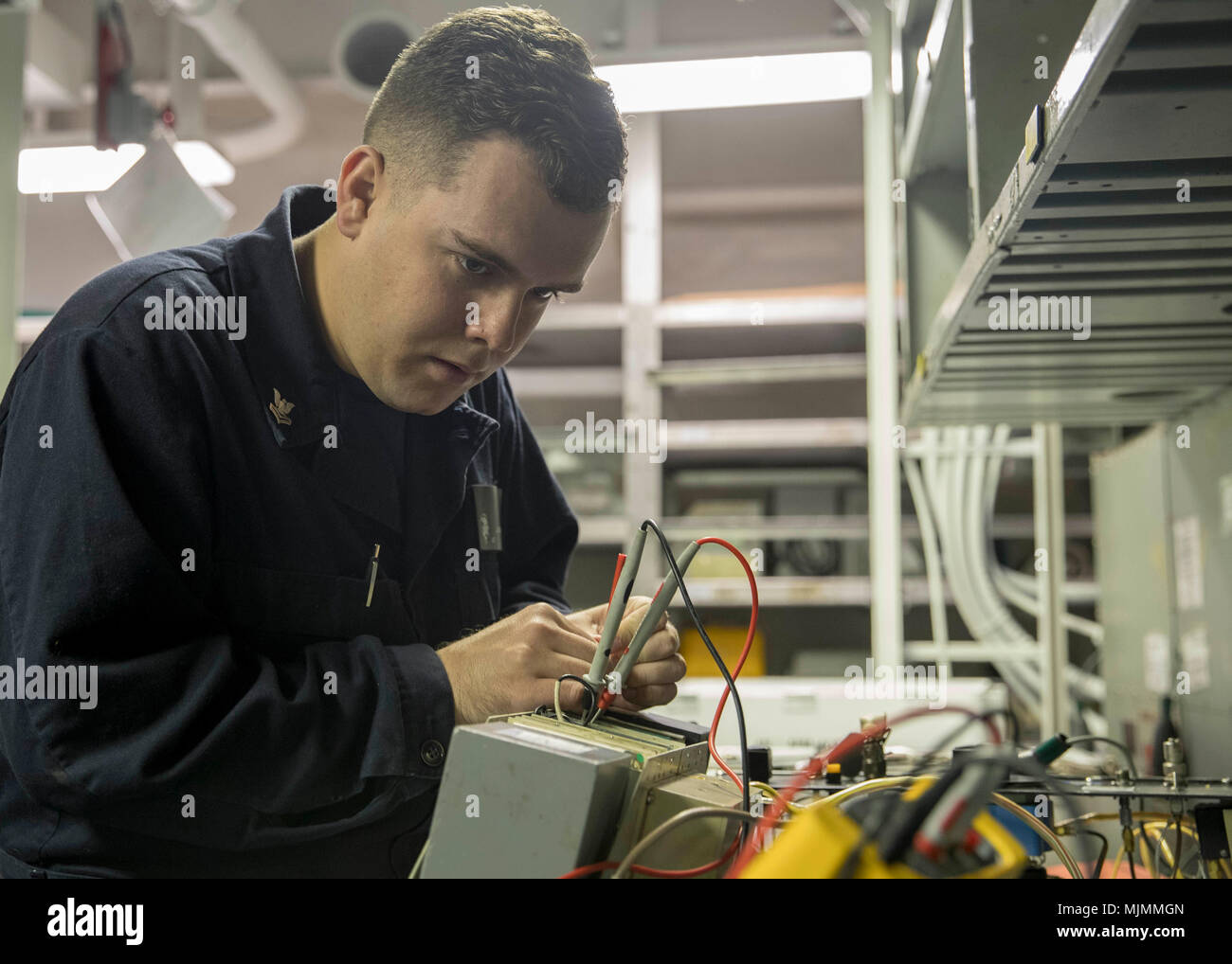 ATLANTIC OCEAN (Dec. 9, 2017) Aviation Electronic's Technician 2nd ...