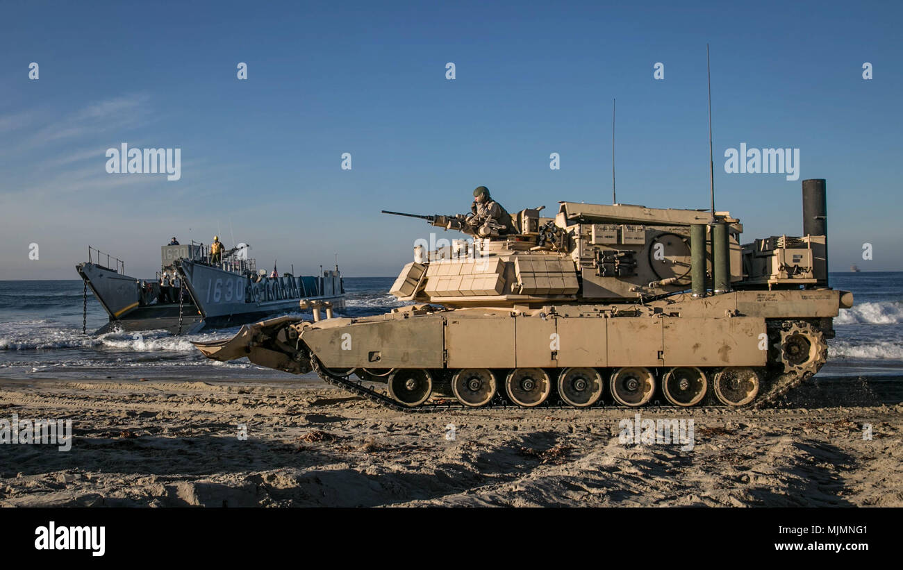 A U.S. Marine Corps M1 assault breacher vehicle with 1st Combat ...