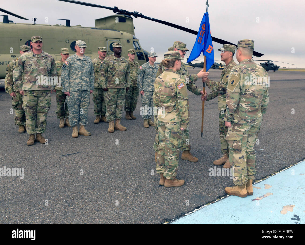U.S. Army Master Sgt. Adam Carney passes the Bravo Company, 1st ...