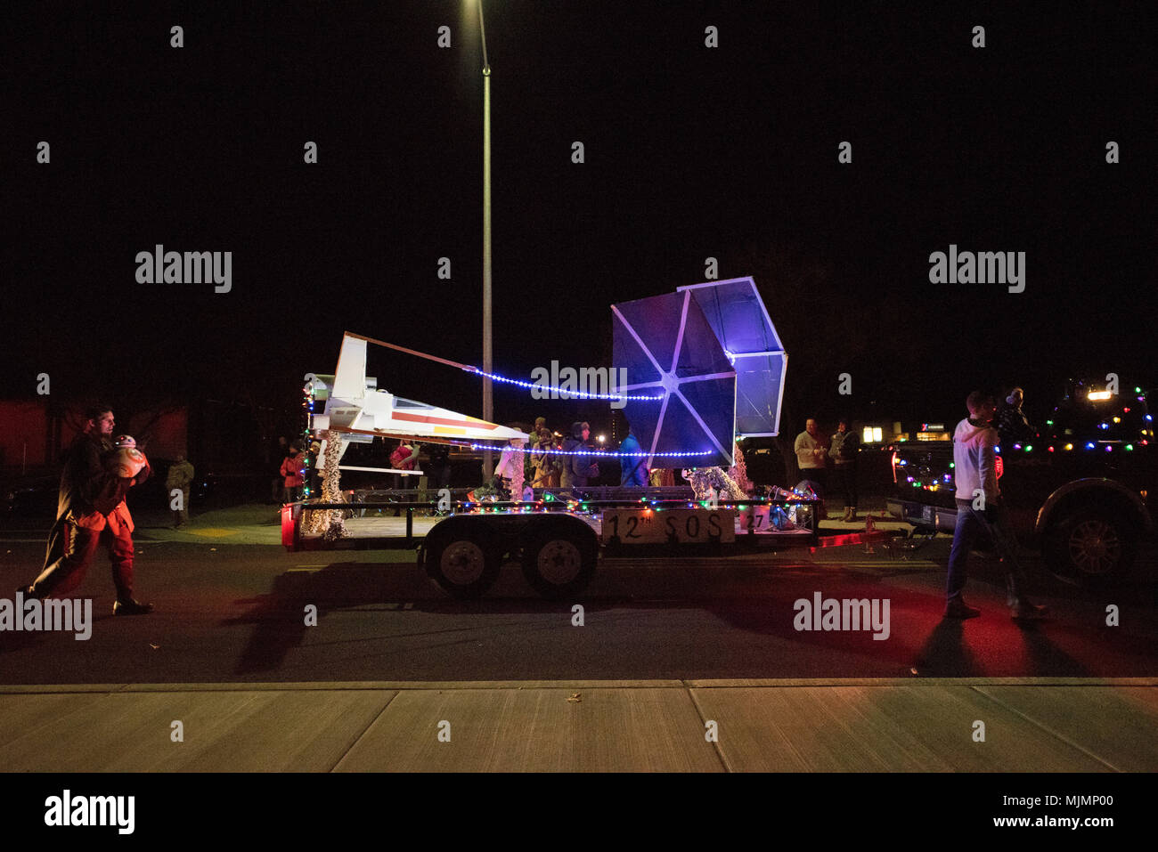 An X-Wing and Tie Fighter from Star Wars decorate the 12th Special ...