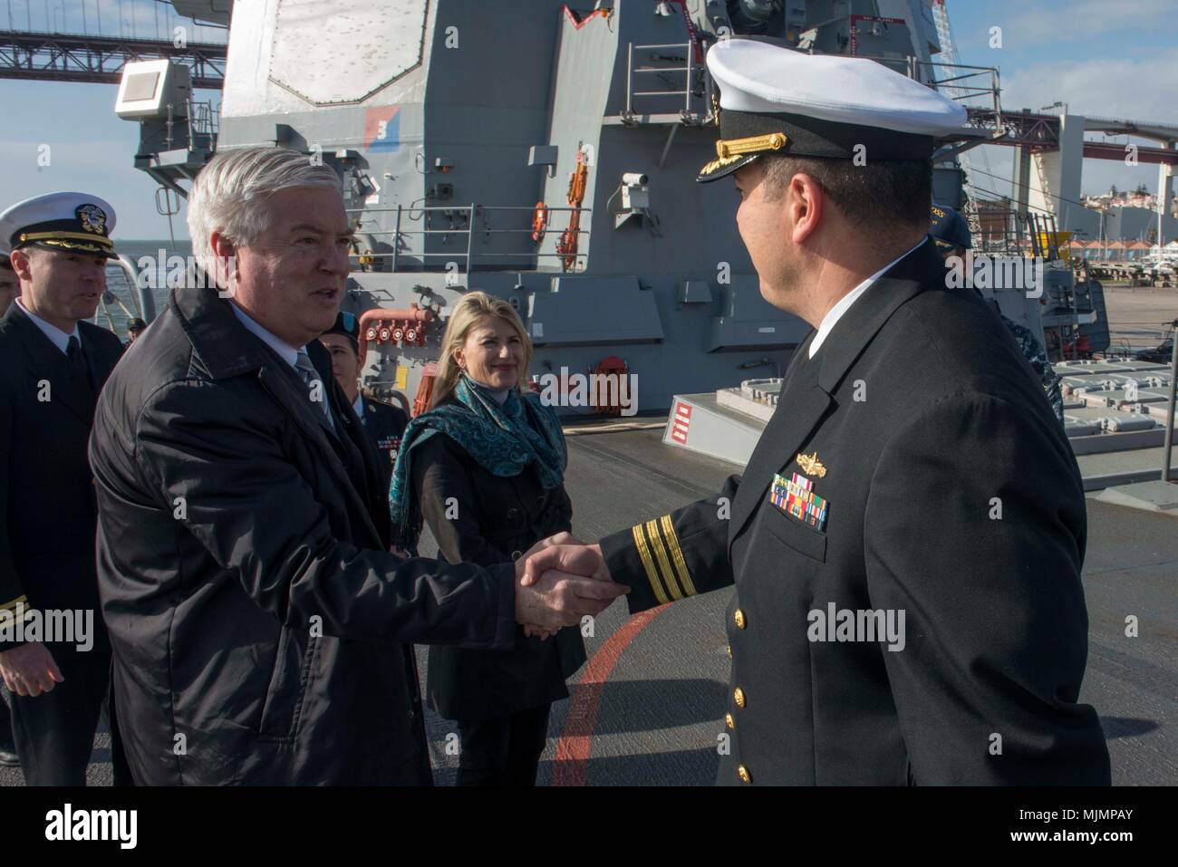 171211-N-MZ309-169 LISBON, Portugal (Dec. 11, 2017) Cmdr. Bryan Gallo ...