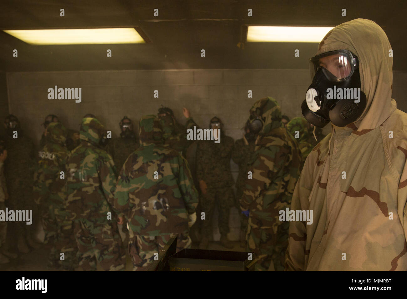 A U.S. Marine Corps instructor from Weapons and Field Training ...