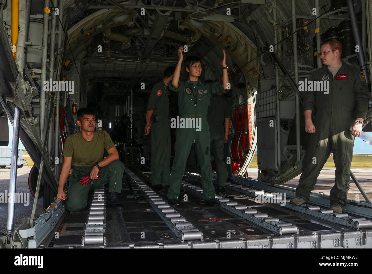 Staff Sgt. Mayu Ito, 1st Tactical Air Wing 401st Squadron loadmaster ...