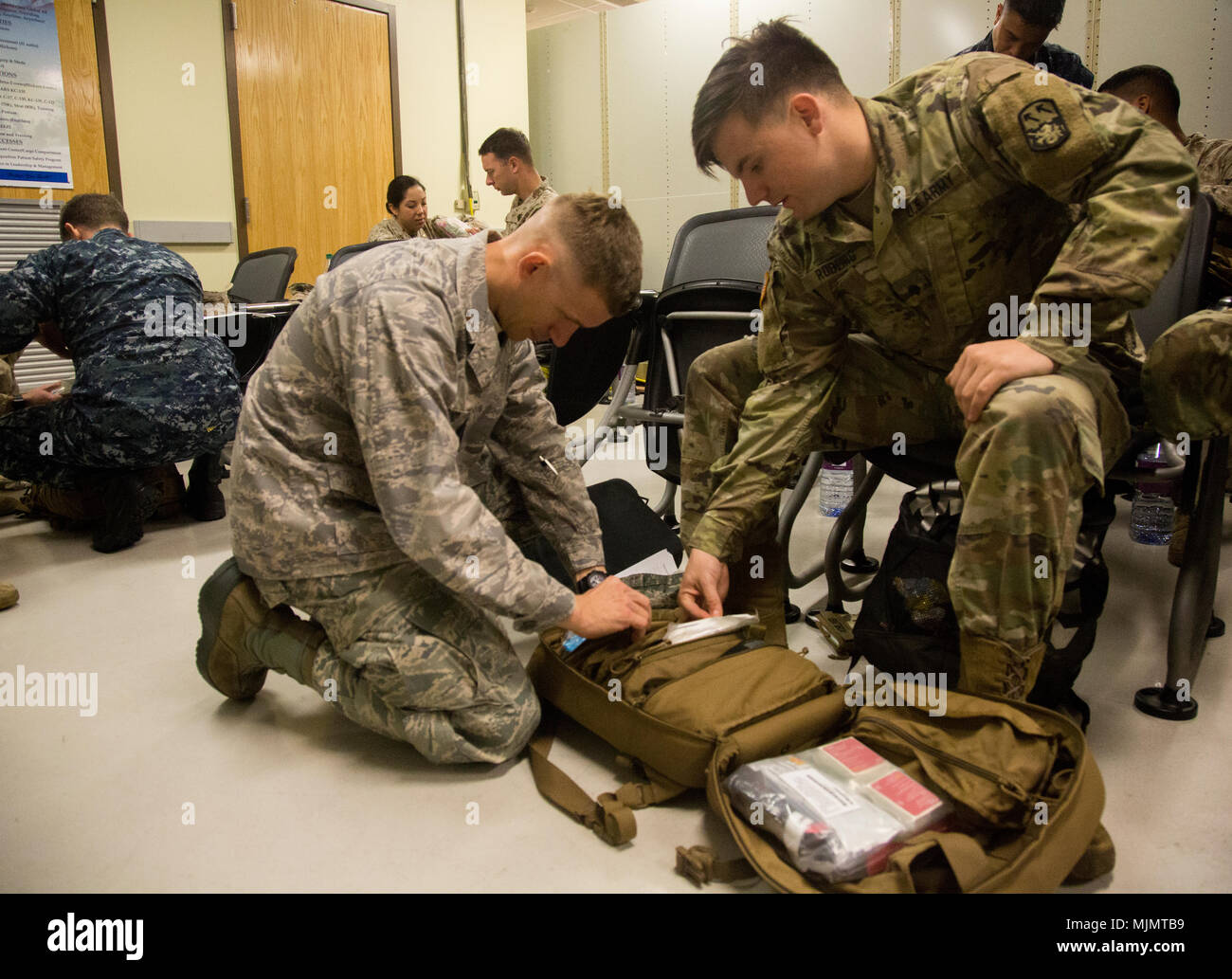 Air Force Maj. Jered Beaird, a flight nurse for 18th Aeromedical ...