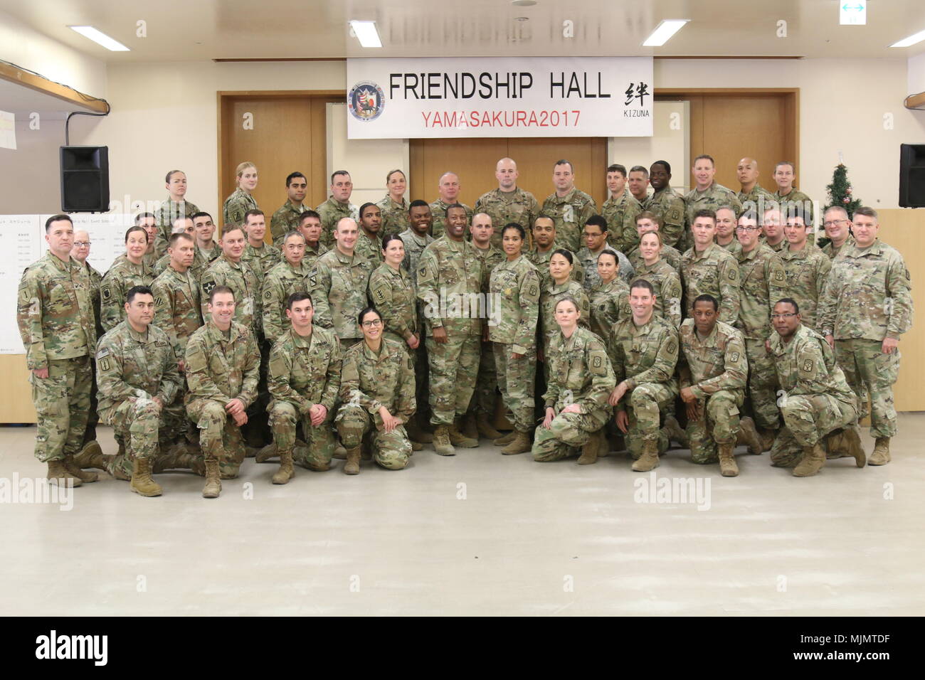 Soldiers from the 593rd Expeditionary Sustainment Command pose for a ...