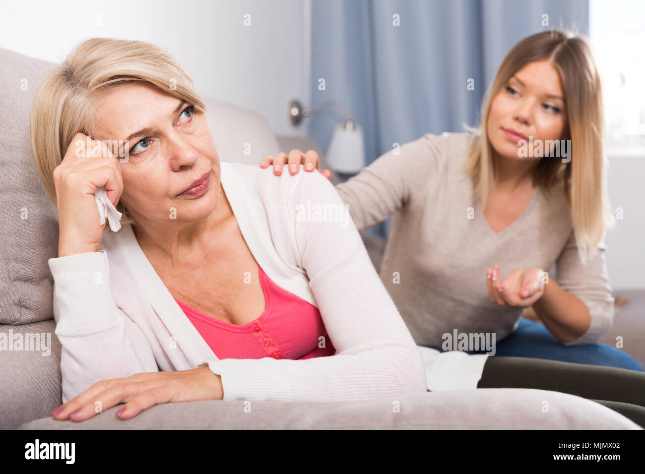 Daughter upset, mother in law hi-res stock photography and images - Alamy