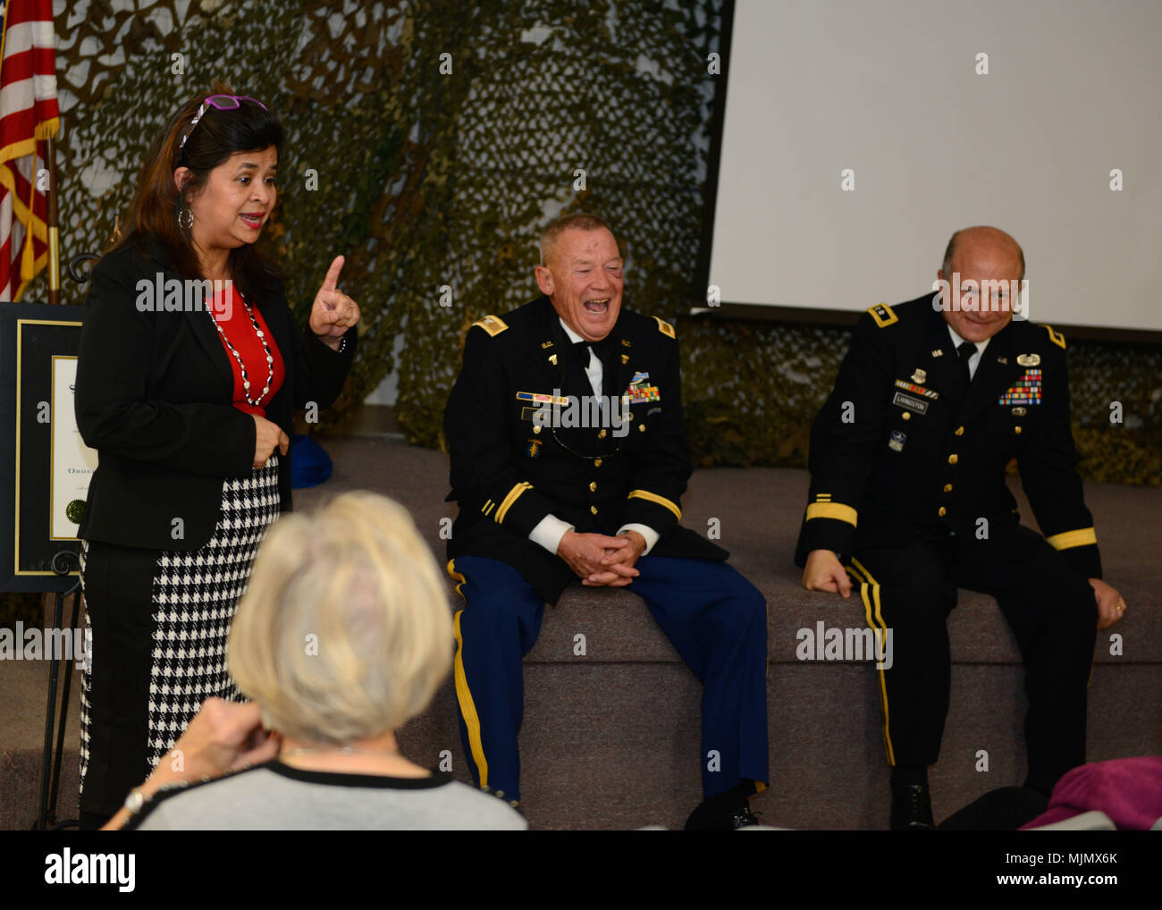 U.S. Army retired Col. Jackie R. Fogle is honored on the day of his ...