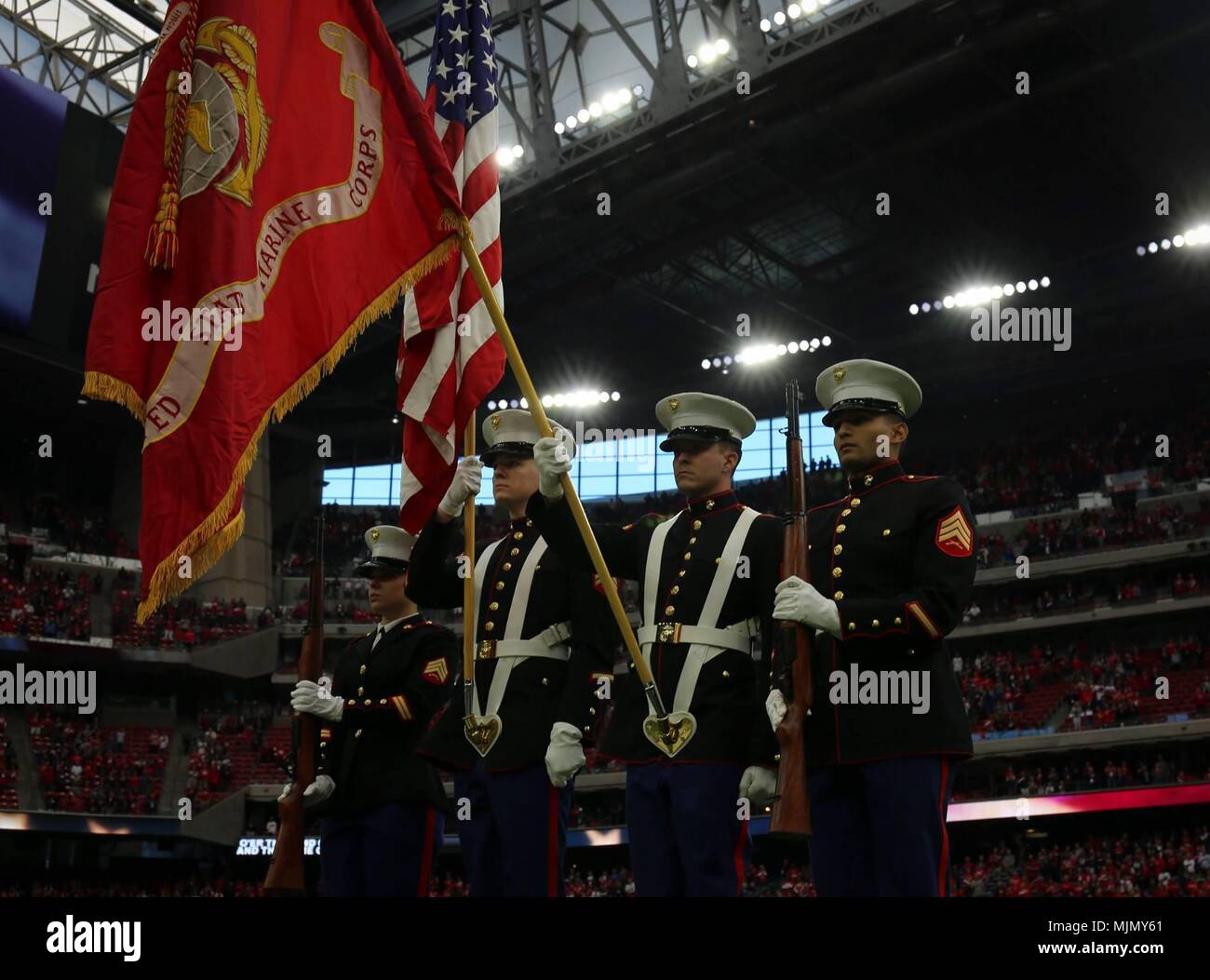 The United States Marine Corps Houston Color Guard presents the Nation ...