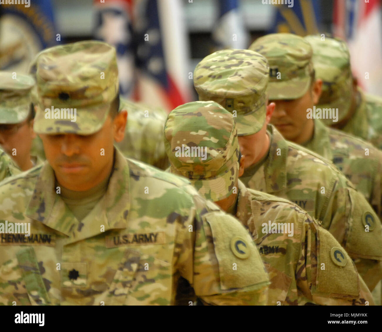 FORT KNOX, Ky - 1st Theater Sustainment Command Soldiers bow their ...