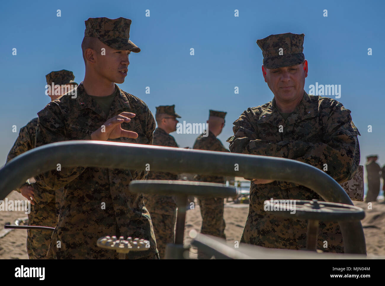 U.S. Marine Warrant Officer Lieu Tran, the 1st platoon commander with ...
