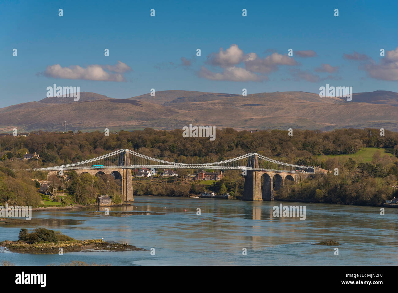 Menai Suspension Bridge Stock Photo - Alamy