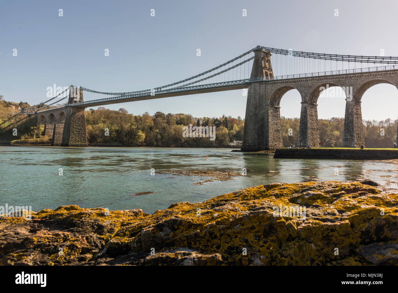Menai Suspension Bridge Stock Photo - Alamy