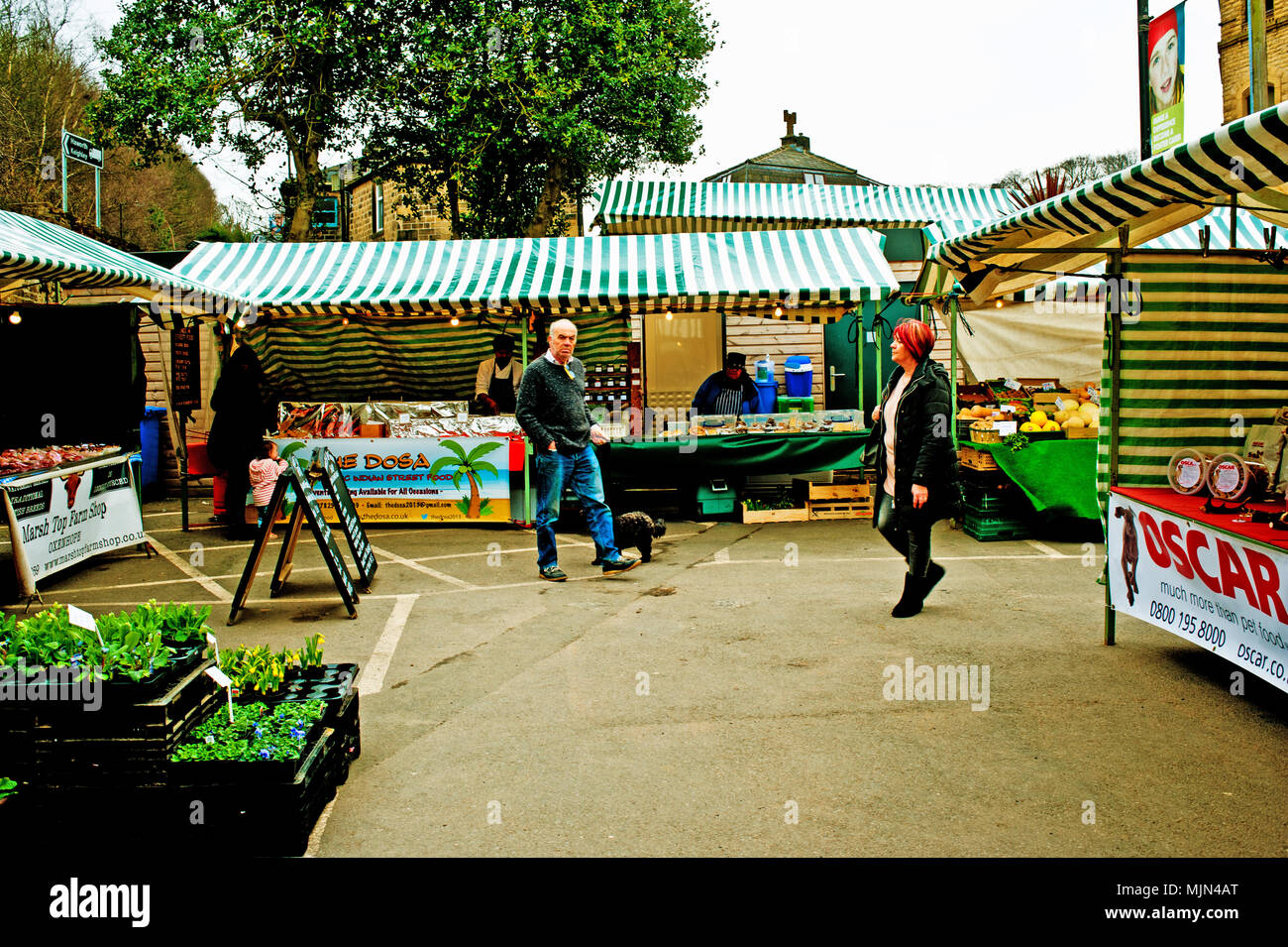 Outdoor Market, Hebden Bridge, Calderdale Stock Photo - Alamy