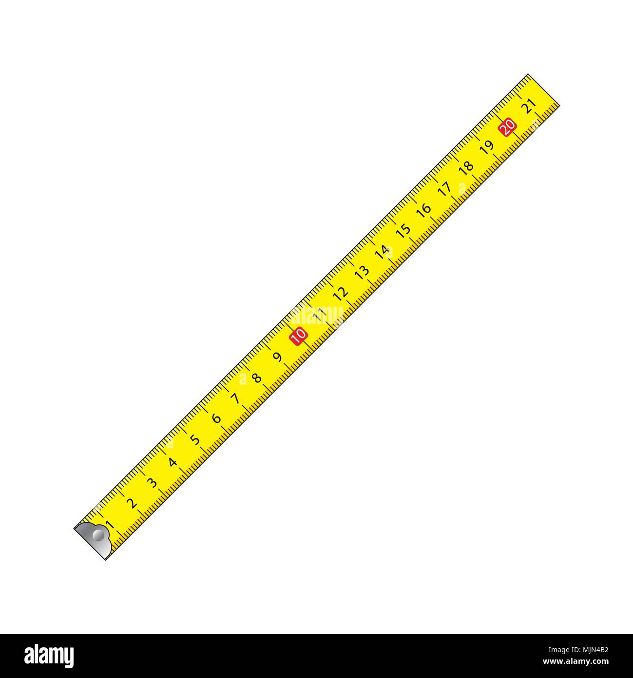 cartoon measure tape isolated on white background Stock Vector Image ...