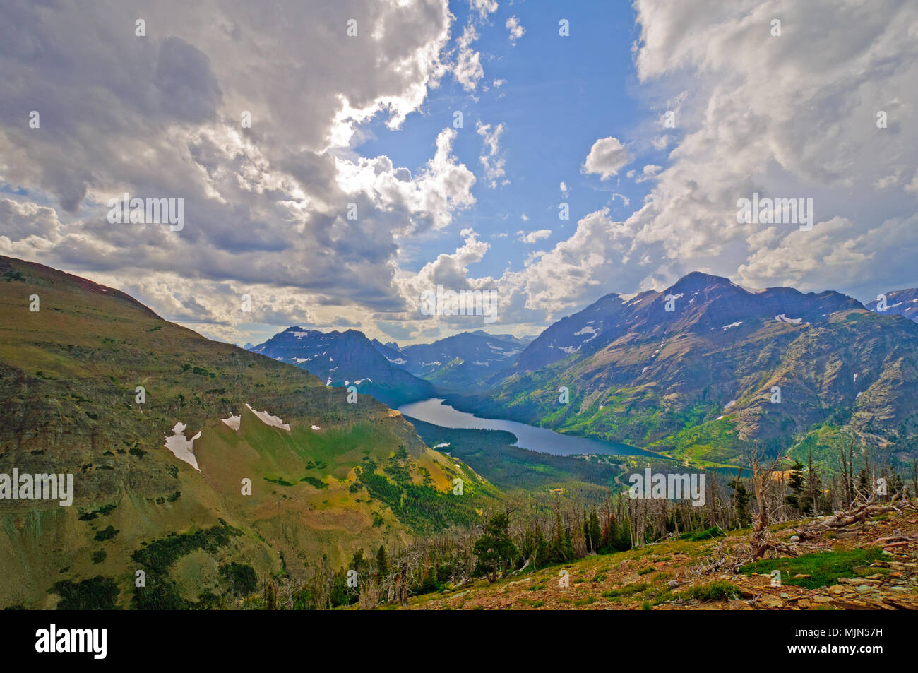 Storm Clouds approaching the Two Medicine valley in Glacier National ...