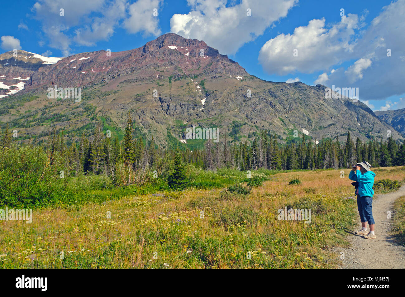 Nature Lover on the Two Medicine Lake trail in Glacier National park ...