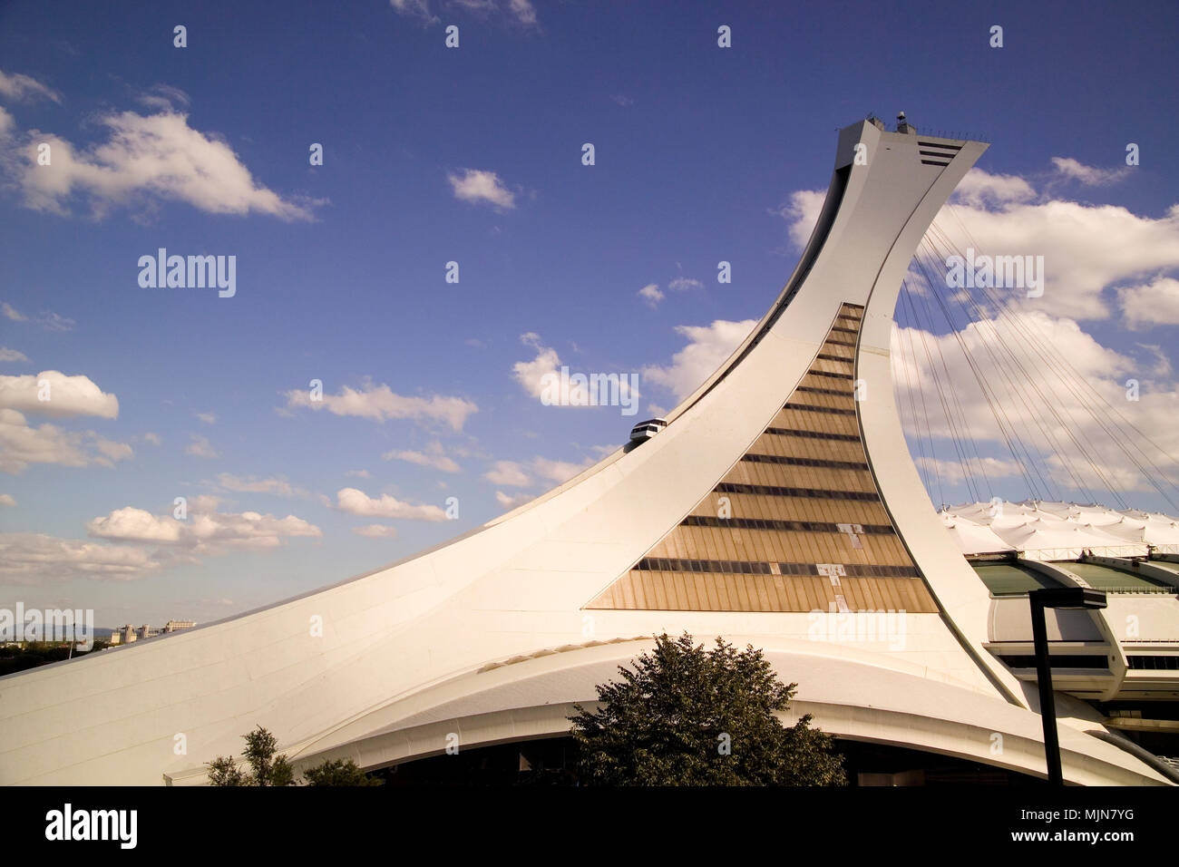 The tower is the tallest inclined tower in the world. Tour Olympique ...