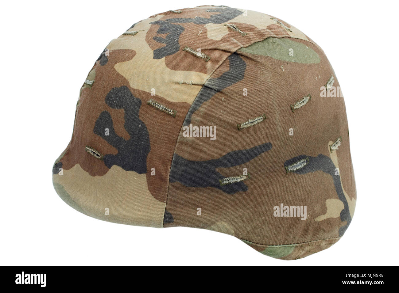 us army kevlar helmet with camouflaged cover isolated on white Stock ...