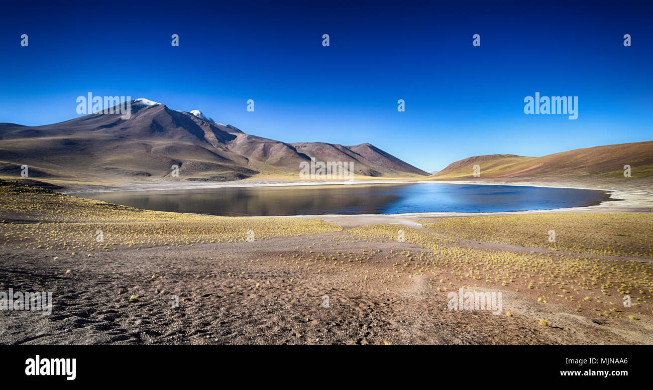 Laguna Miniques near San Pedro in the Atacama desert (Chile Stock Photo ...