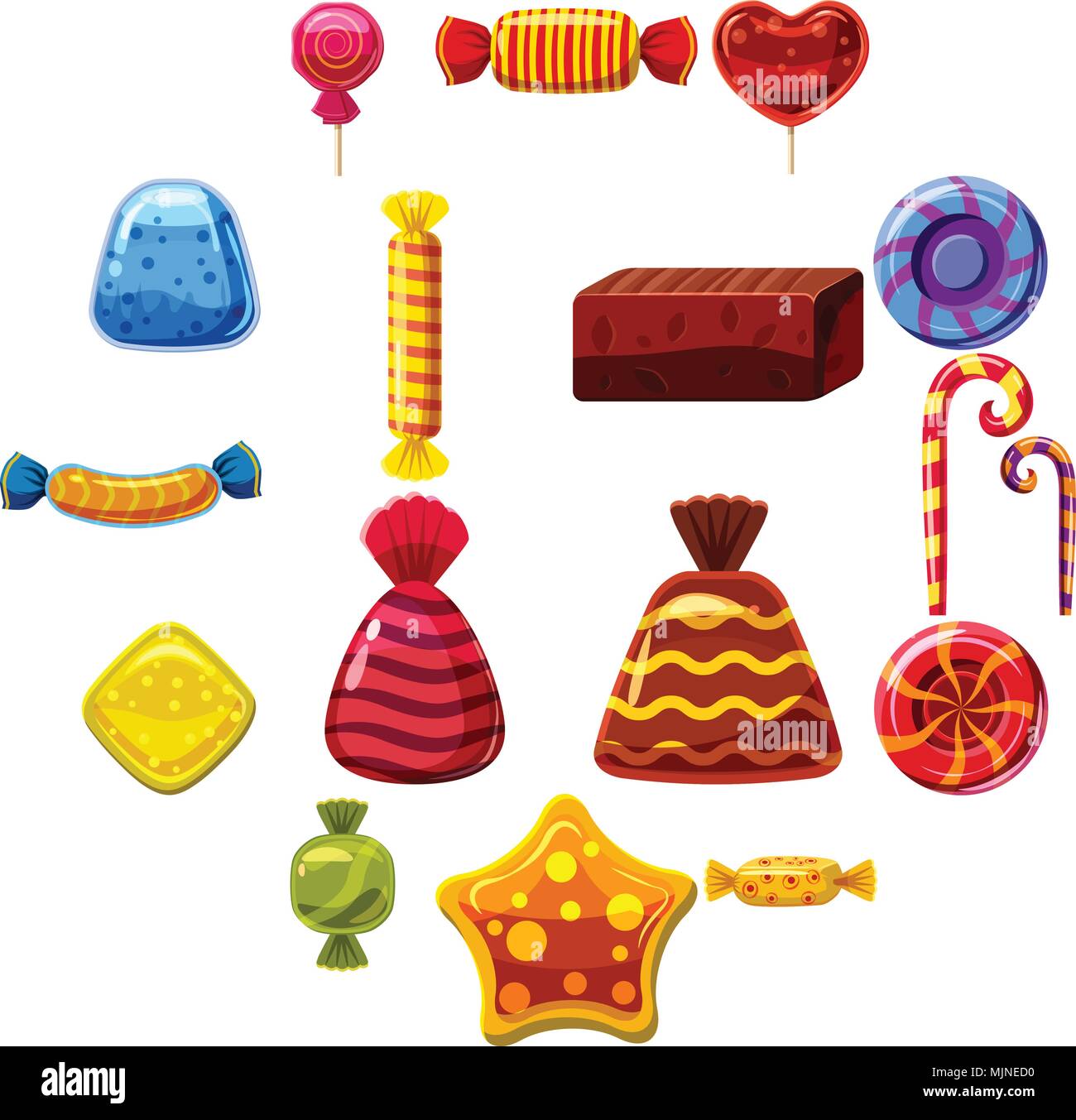 Sweets cakes icons set, cartoon style Stock Vector Image & Art - Alamy