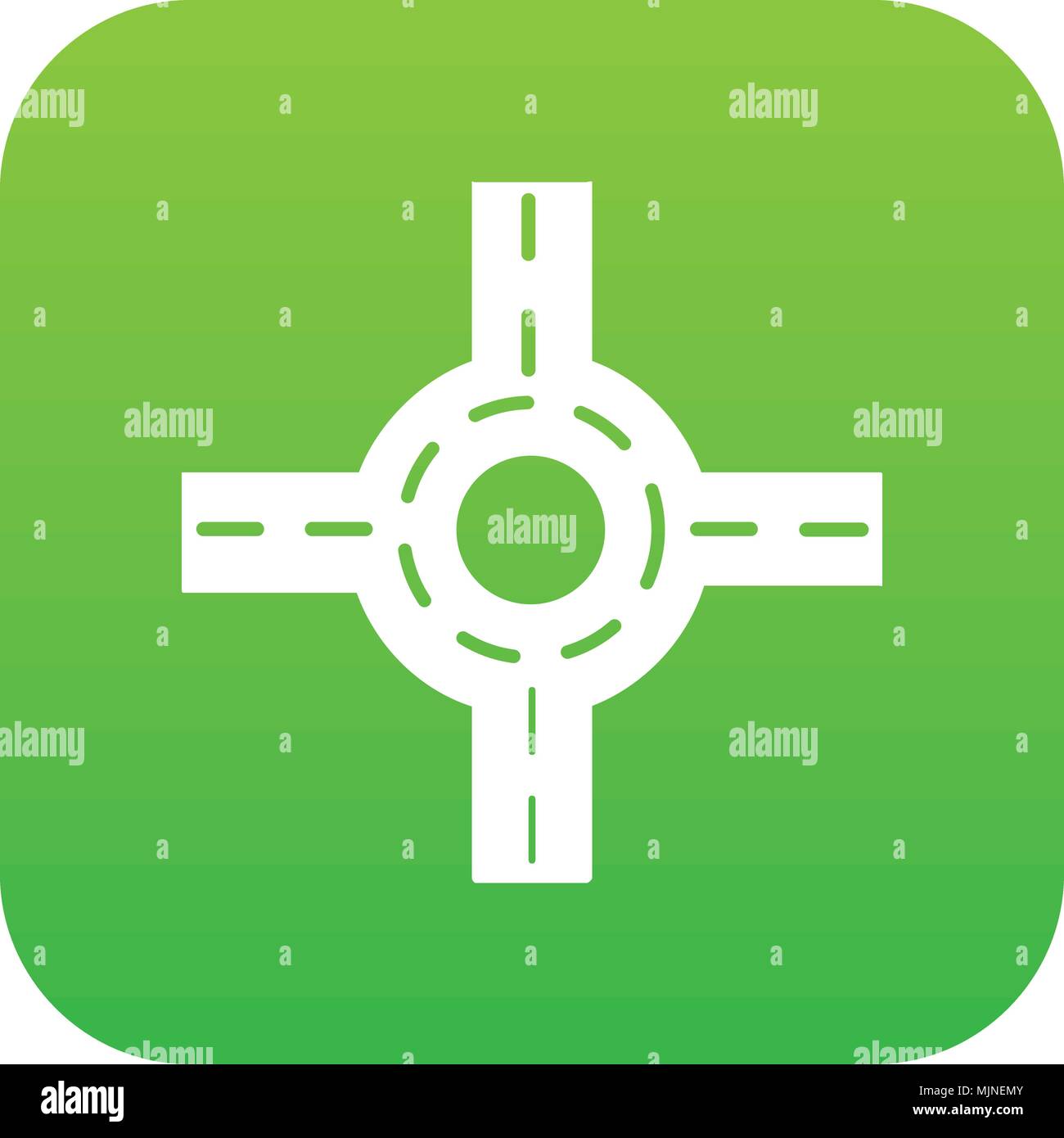 Circular intersection icon green vector Stock Vector Image & Art - Alamy