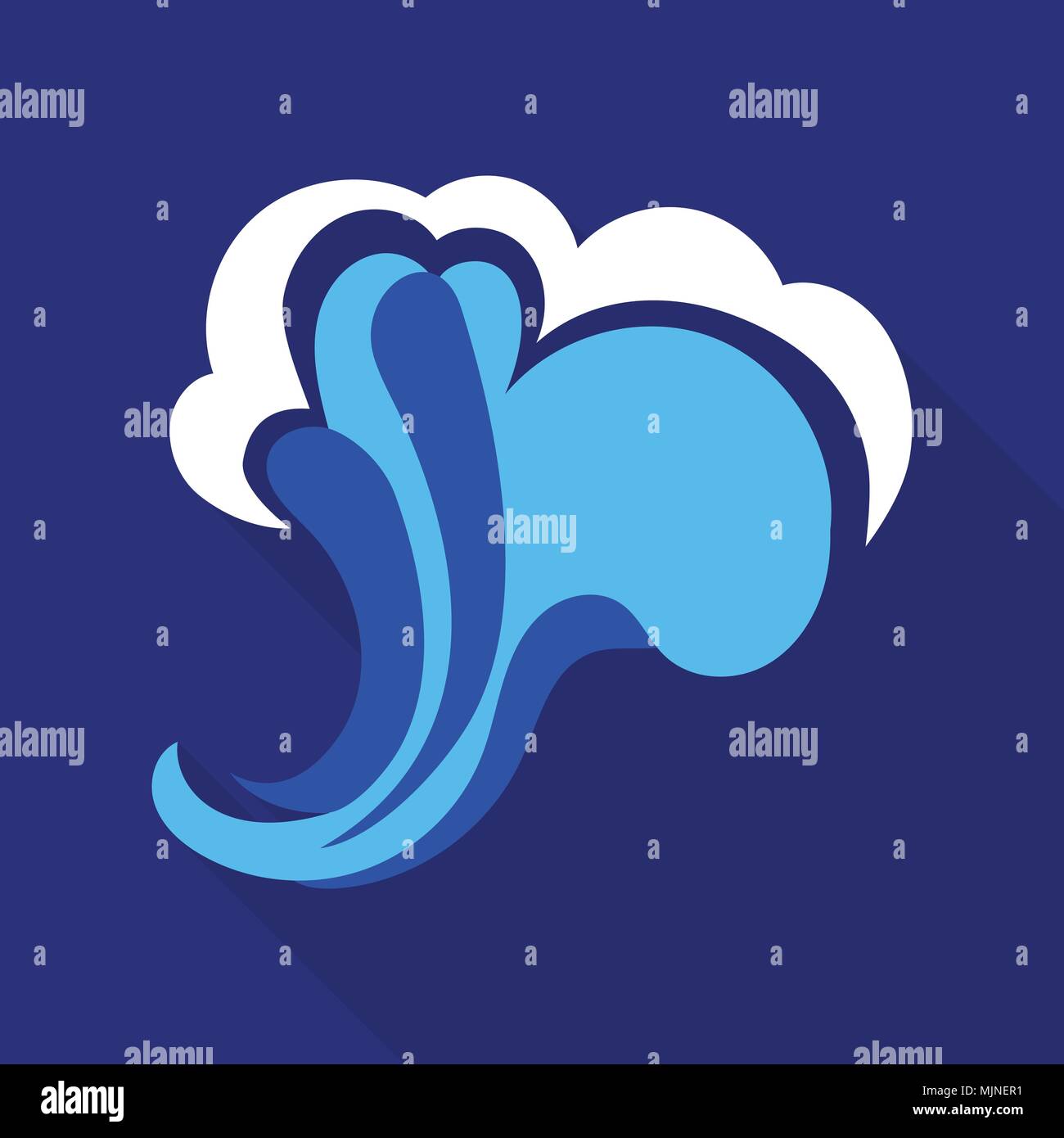 Foam wave icon, flat style Stock Vector Image & Art - Alamy