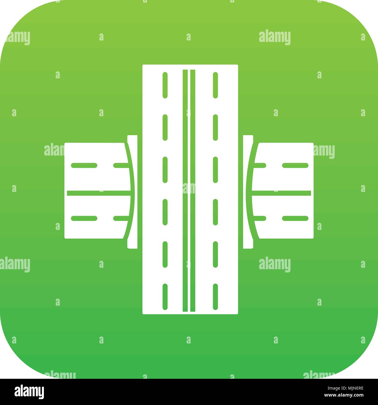 Bridge over road icon green vector Stock Vector Image & Art - Alamy