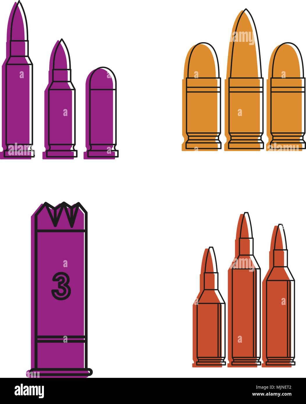 Cartridges pistol Stock Vector Images - Alamy