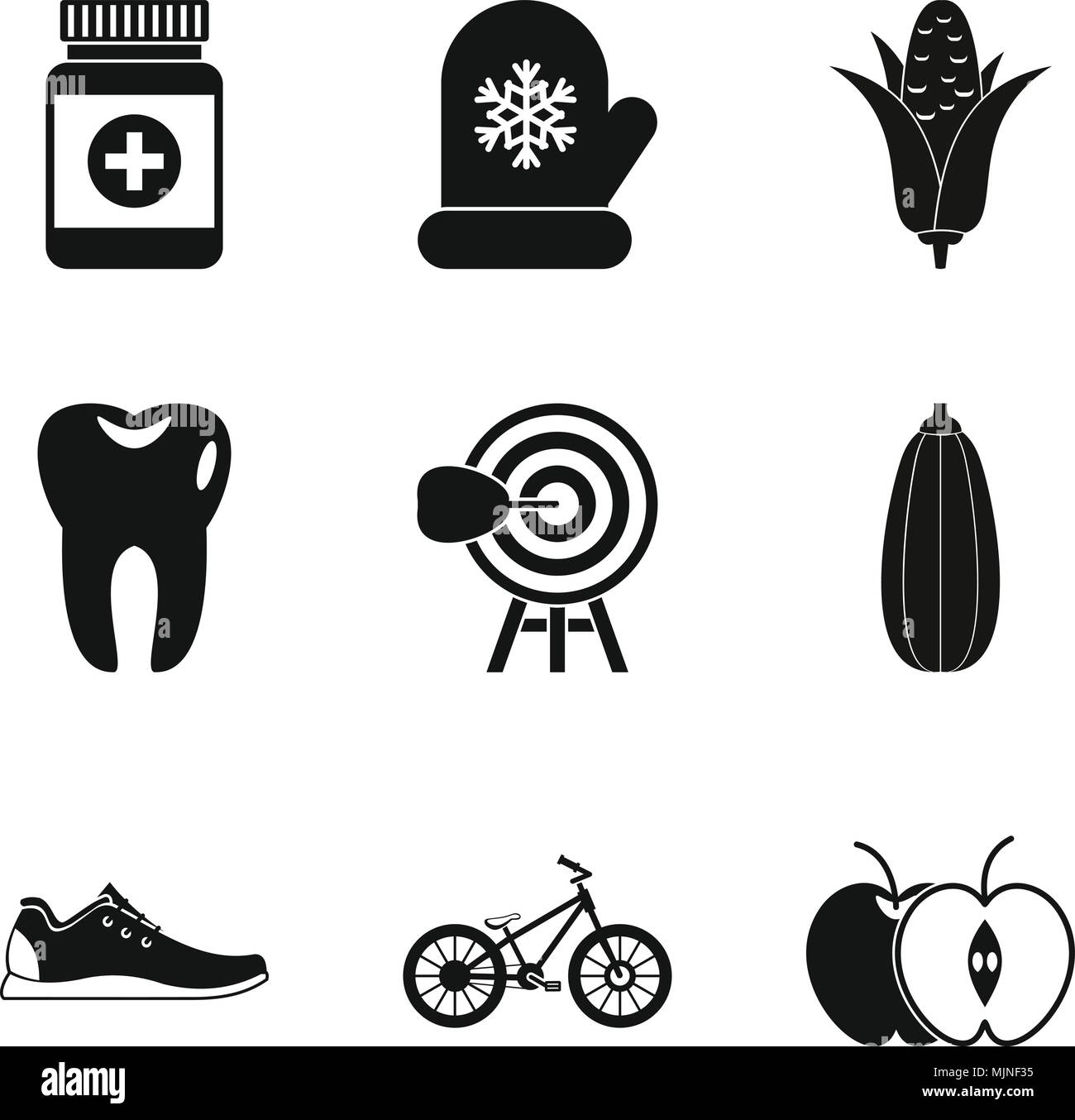 Wellness program icons set, simple style Stock Vector Image & Art - Alamy