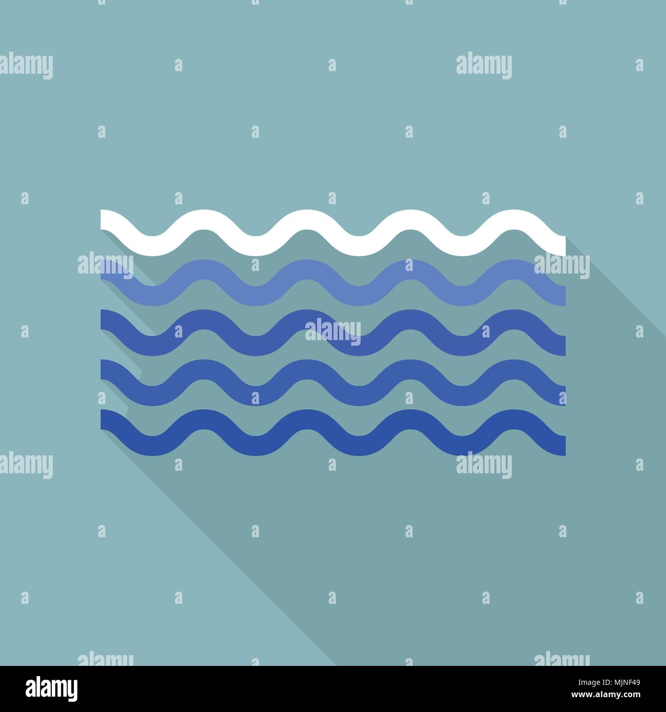 Calm sea icon, flat style Stock Vector Image & Art - Alamy