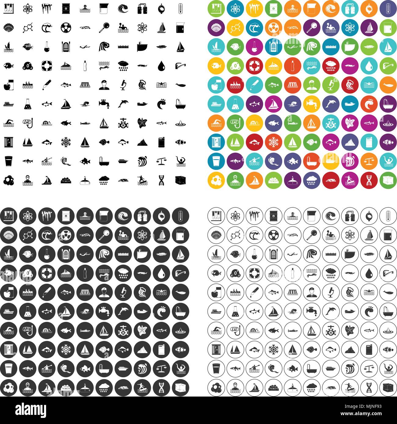 100 hydrology icons set vector variant Stock Vector Image & Art - Alamy