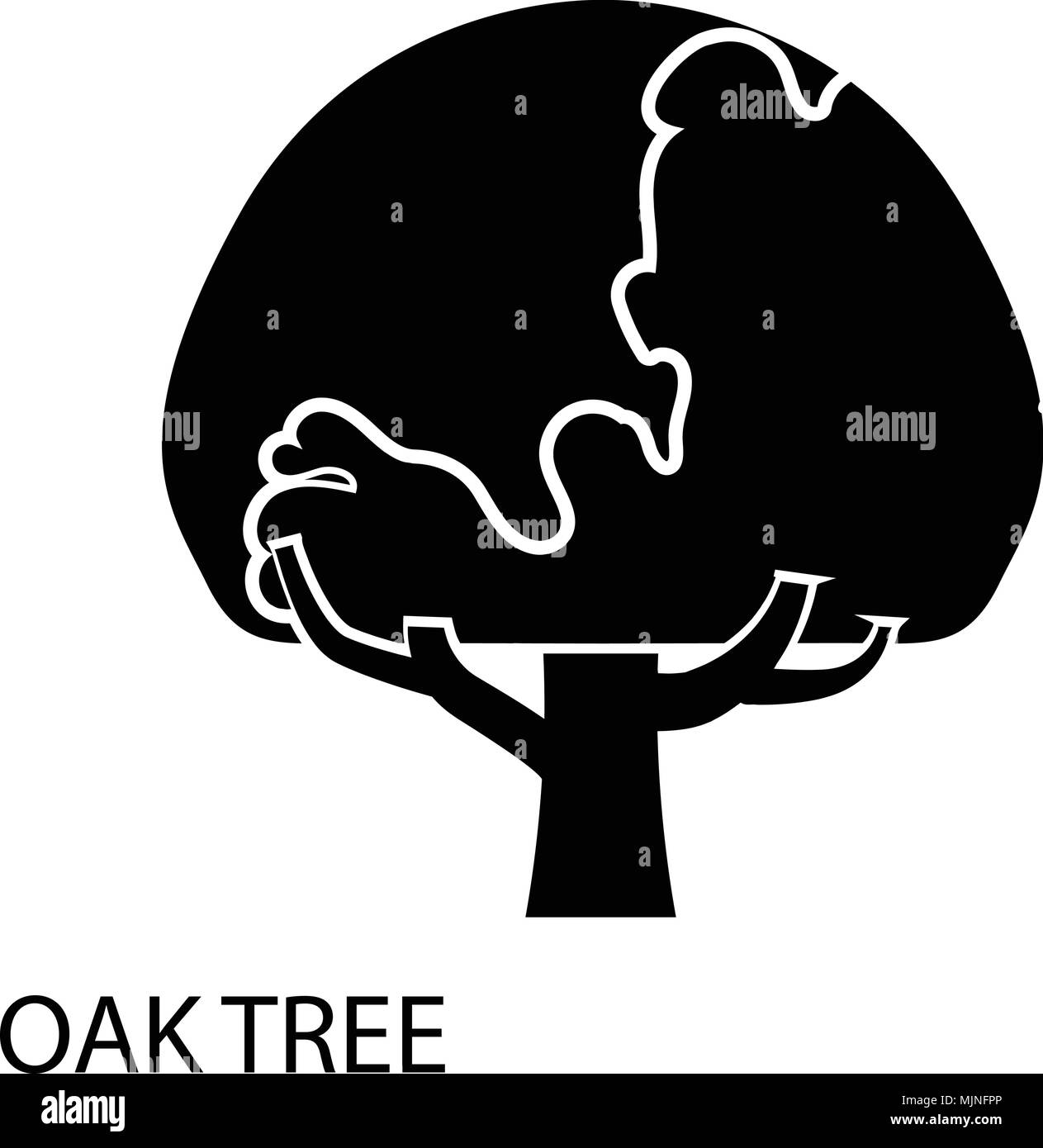 Oak tree icon, simple style Stock Vector Image & Art - Alamy