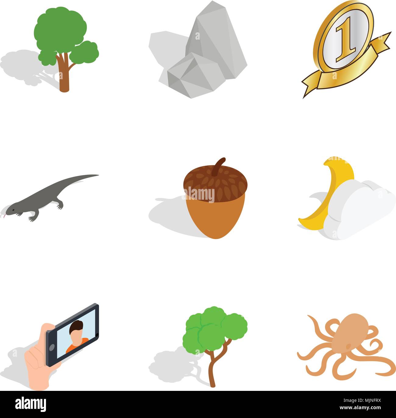 Nature preserve icons set, isometric style Stock Vector Image & Art - Alamy