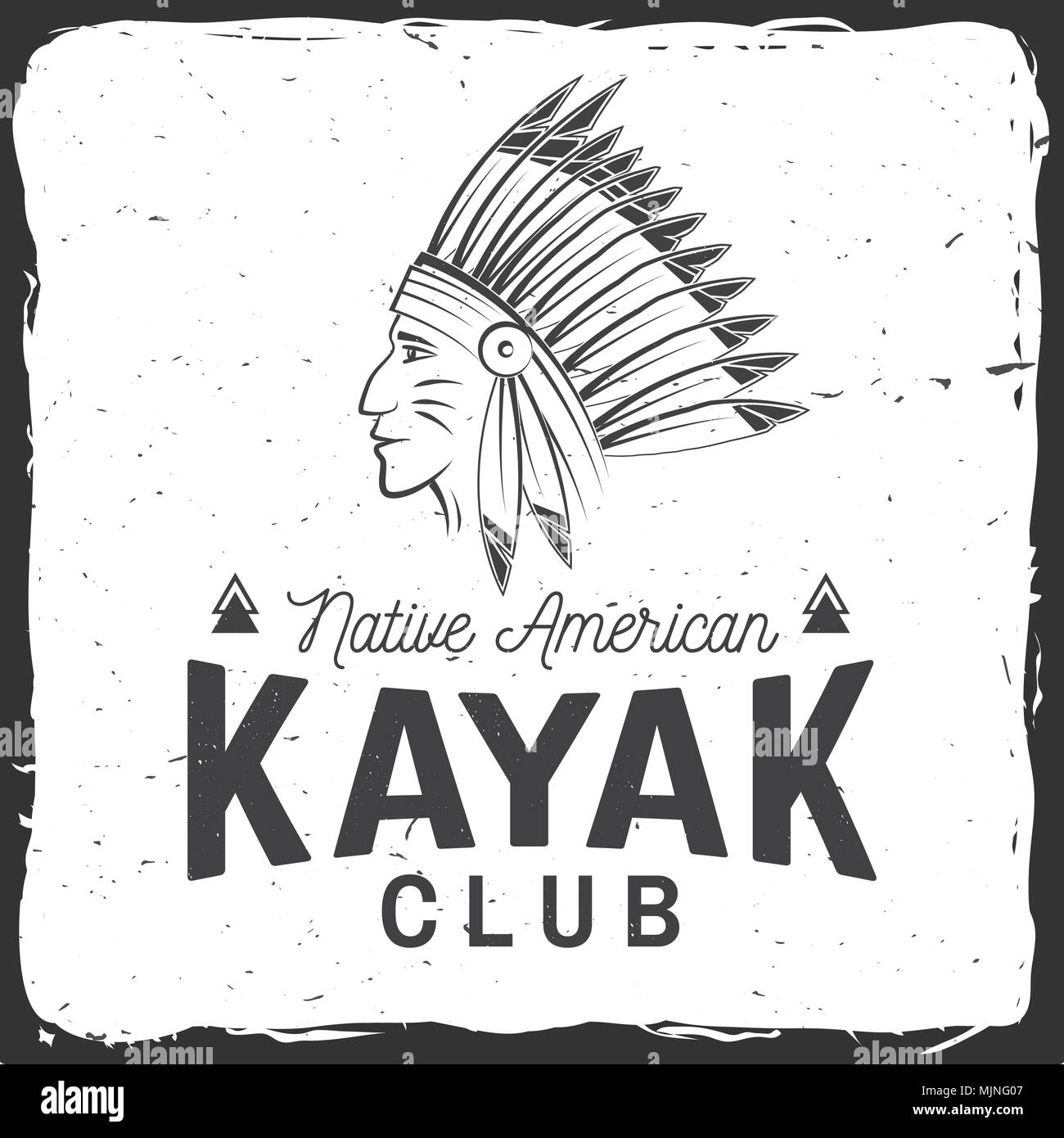 Kayak club. Vector illustration. Concept for shirt, print, stamp or tee ...
