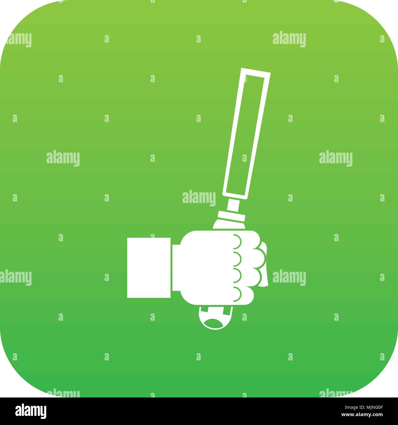Chisel tool in man hend icon digital green Stock Vector Image & Art - Alamy