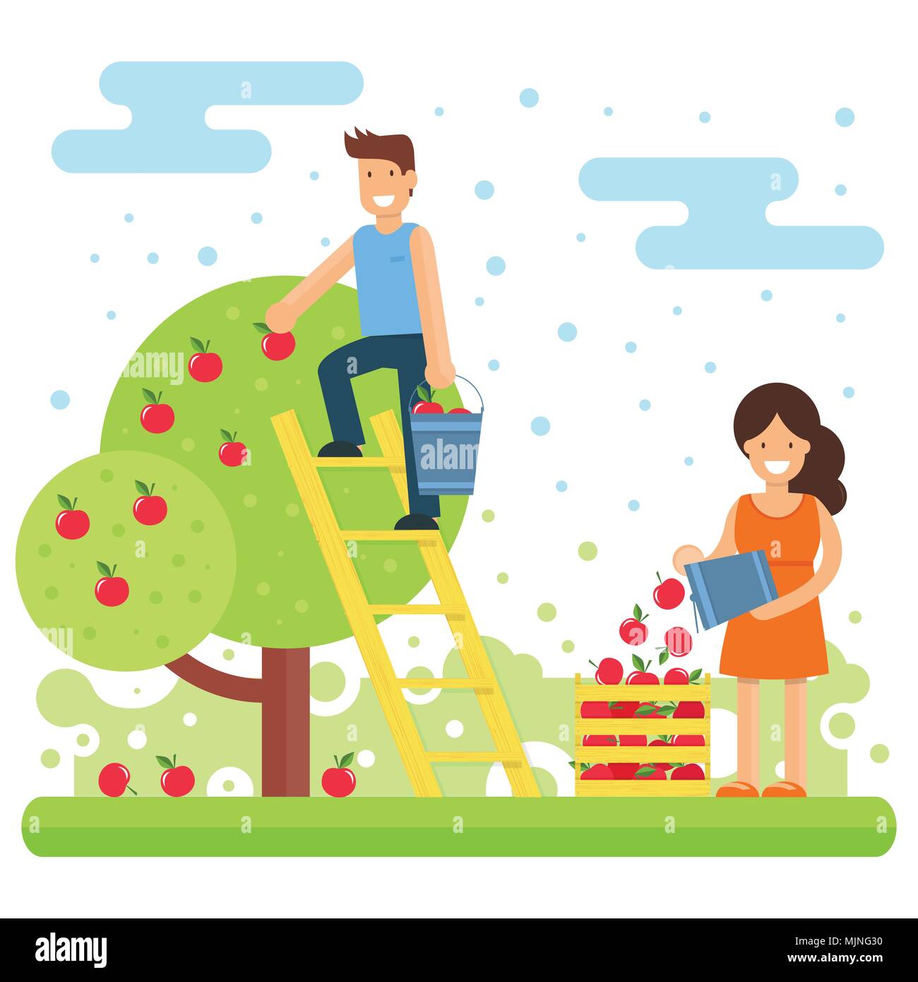 Happy joint family Stock Vector Images - Alamy