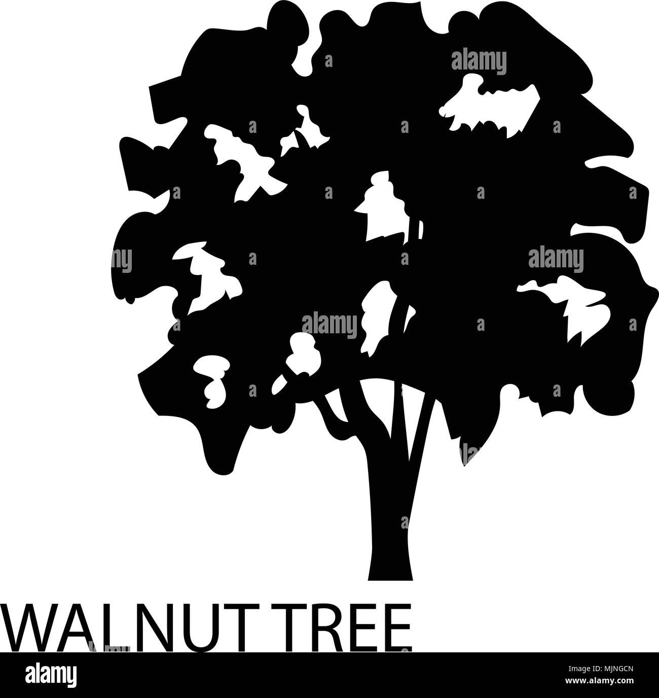 Walnut tree icon, simple style Stock Vector Image & Art - Alamy