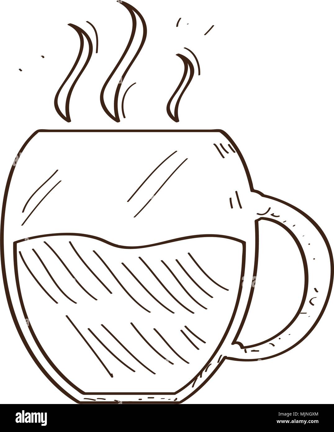 Isolated retro coffee mug sketch Stock Vector Image & Art - Alamy