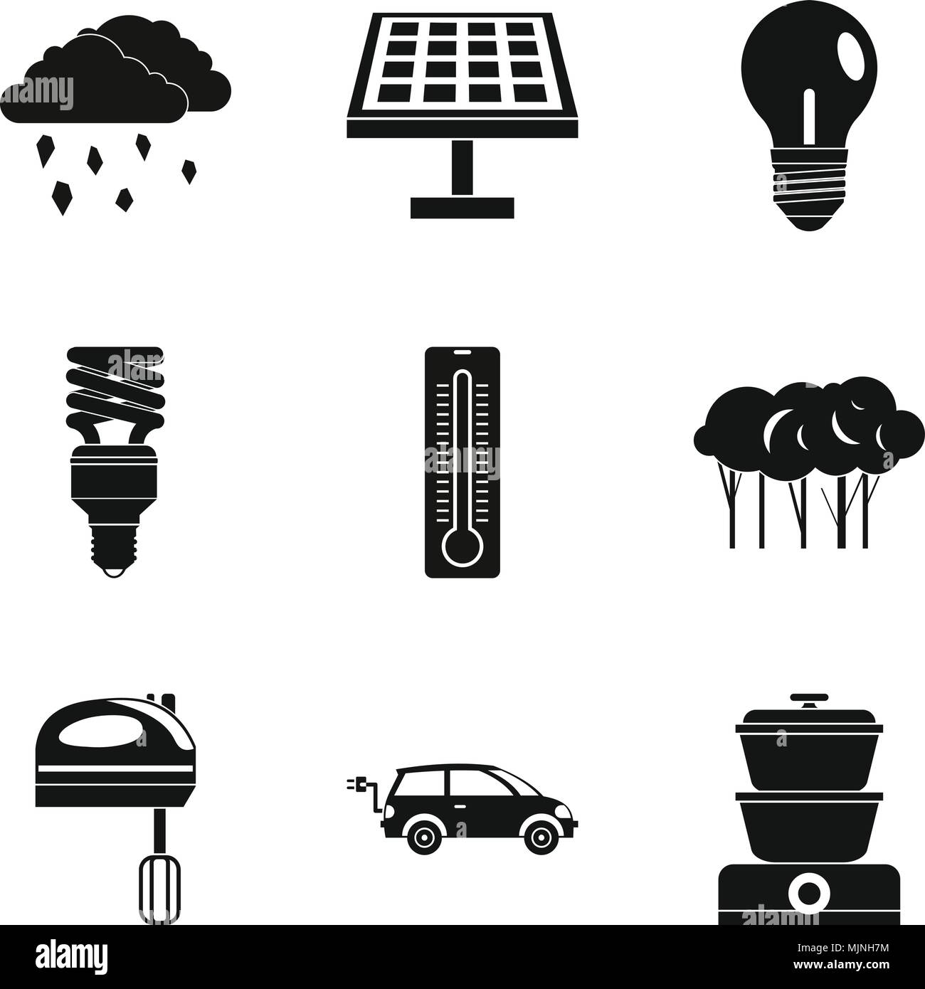 Turbine icons set, simple style Stock Vector Image & Art - Alamy