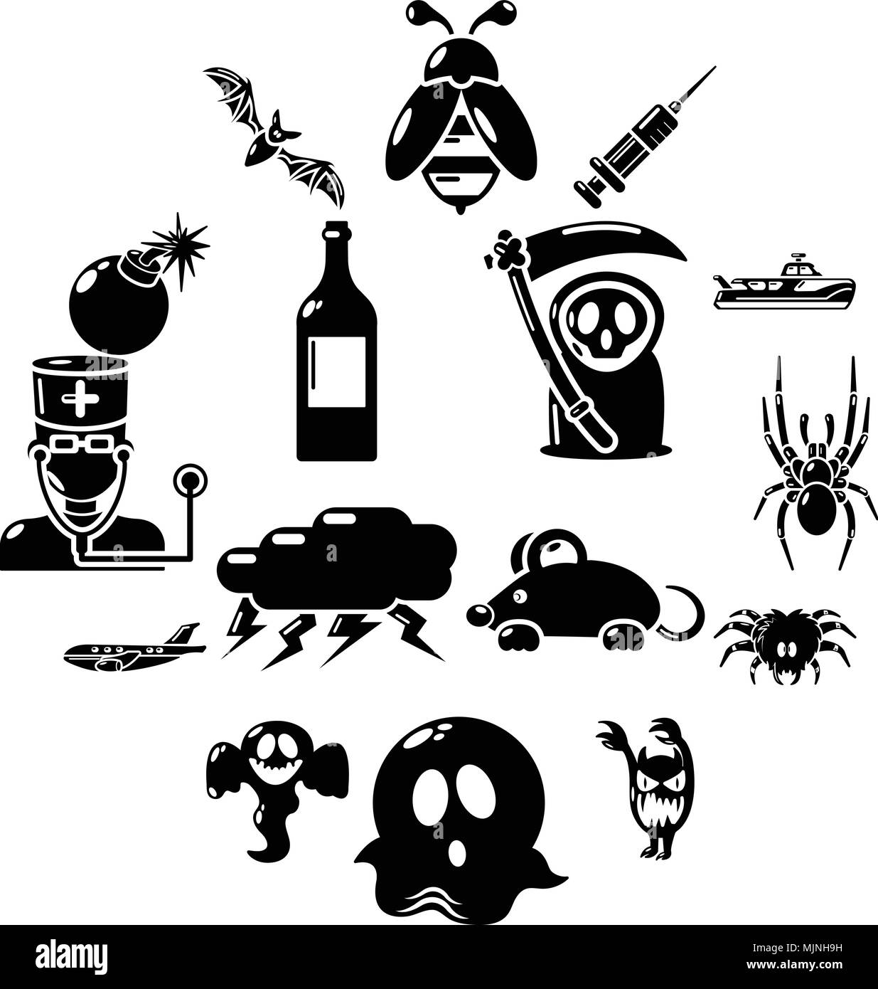 Spider phobias Stock Vector Images - Alamy