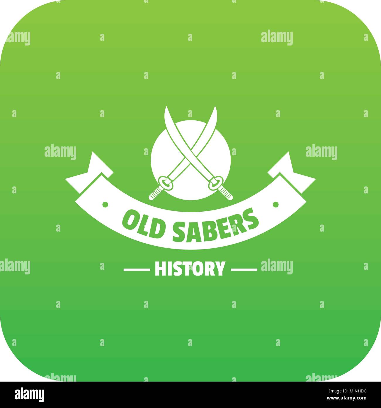 Old saber icon green vector Stock Vector Image & Art - Alamy